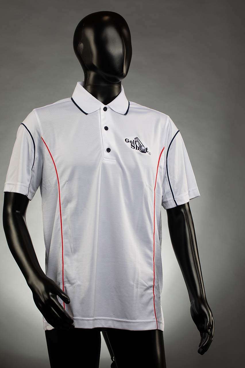 Men's Swing Overlock Contrast Polo Shirt - Golf Shot Apparel