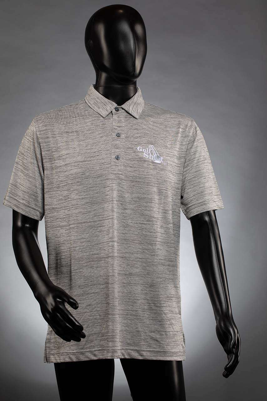 Men's Heather Stripe Point Collar Shirt - Golf Shot Apparel