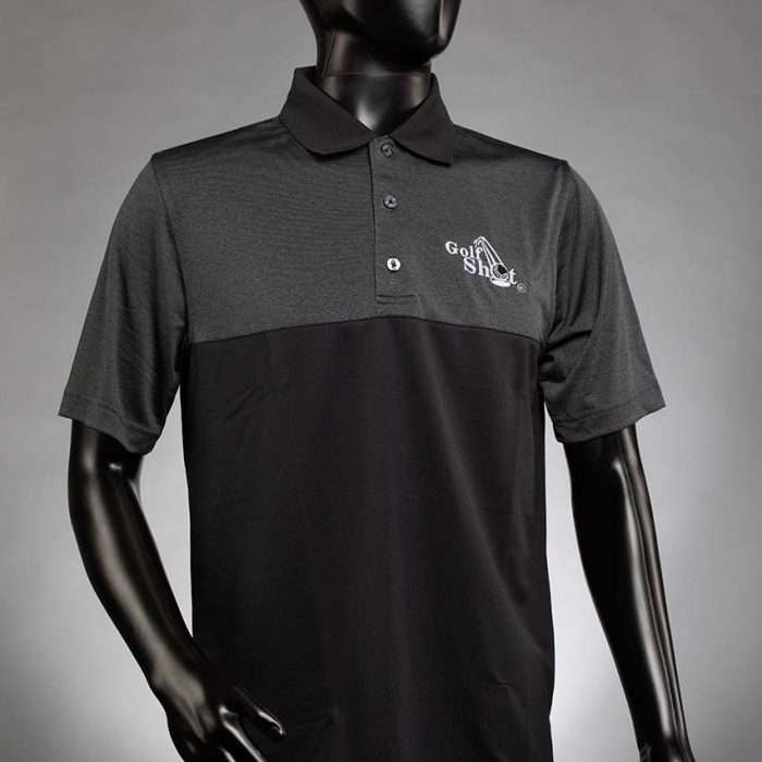 Men's Melange Contrast Polo Shirt - Golf Shot Apparel